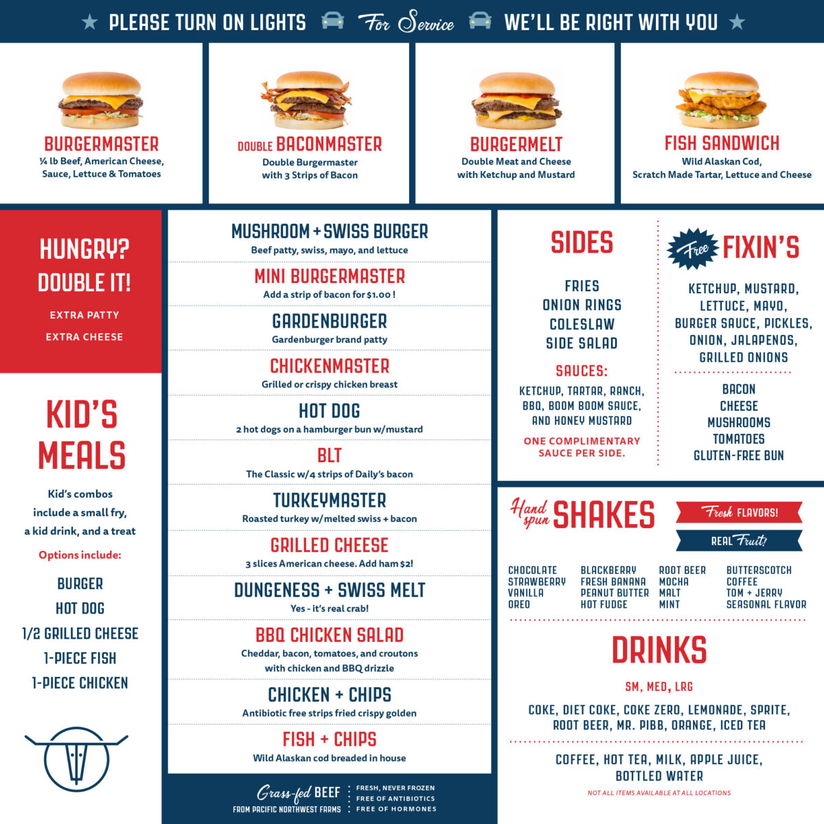 University Menu Archive - Burgermaster