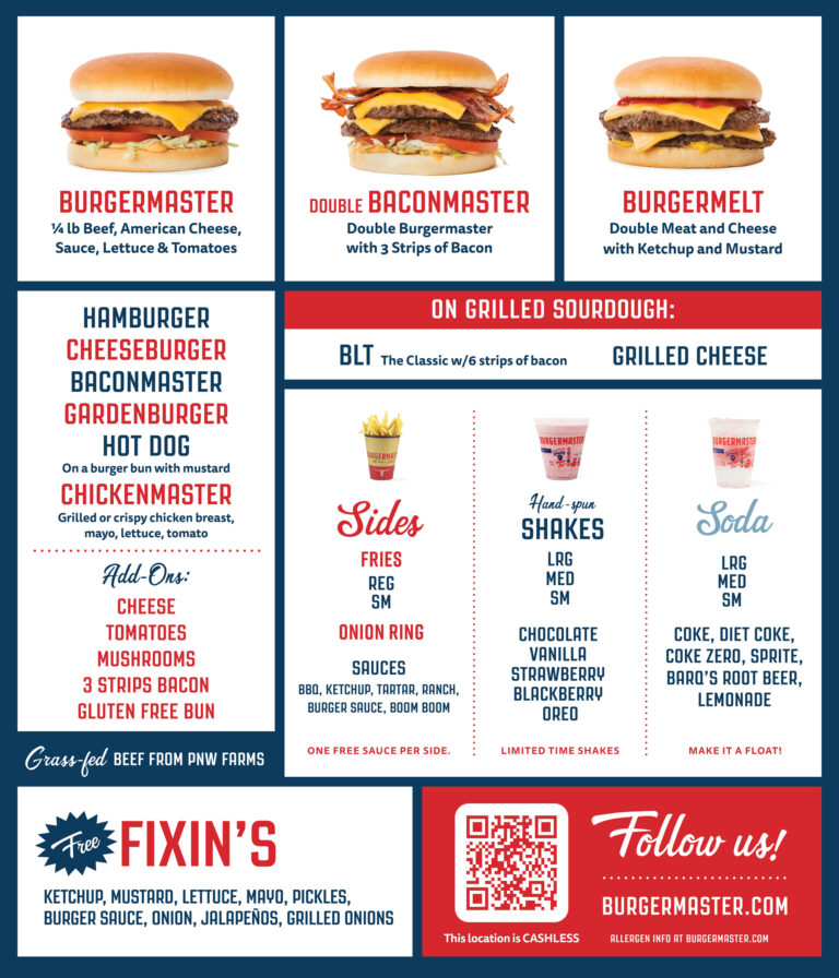 Issaquah Menu Archive - Burgermaster