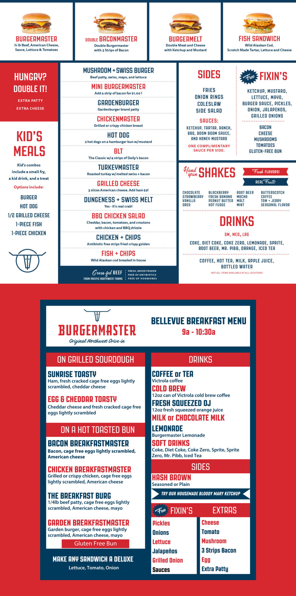 Bellevue Menu Archive - Burgermaster
