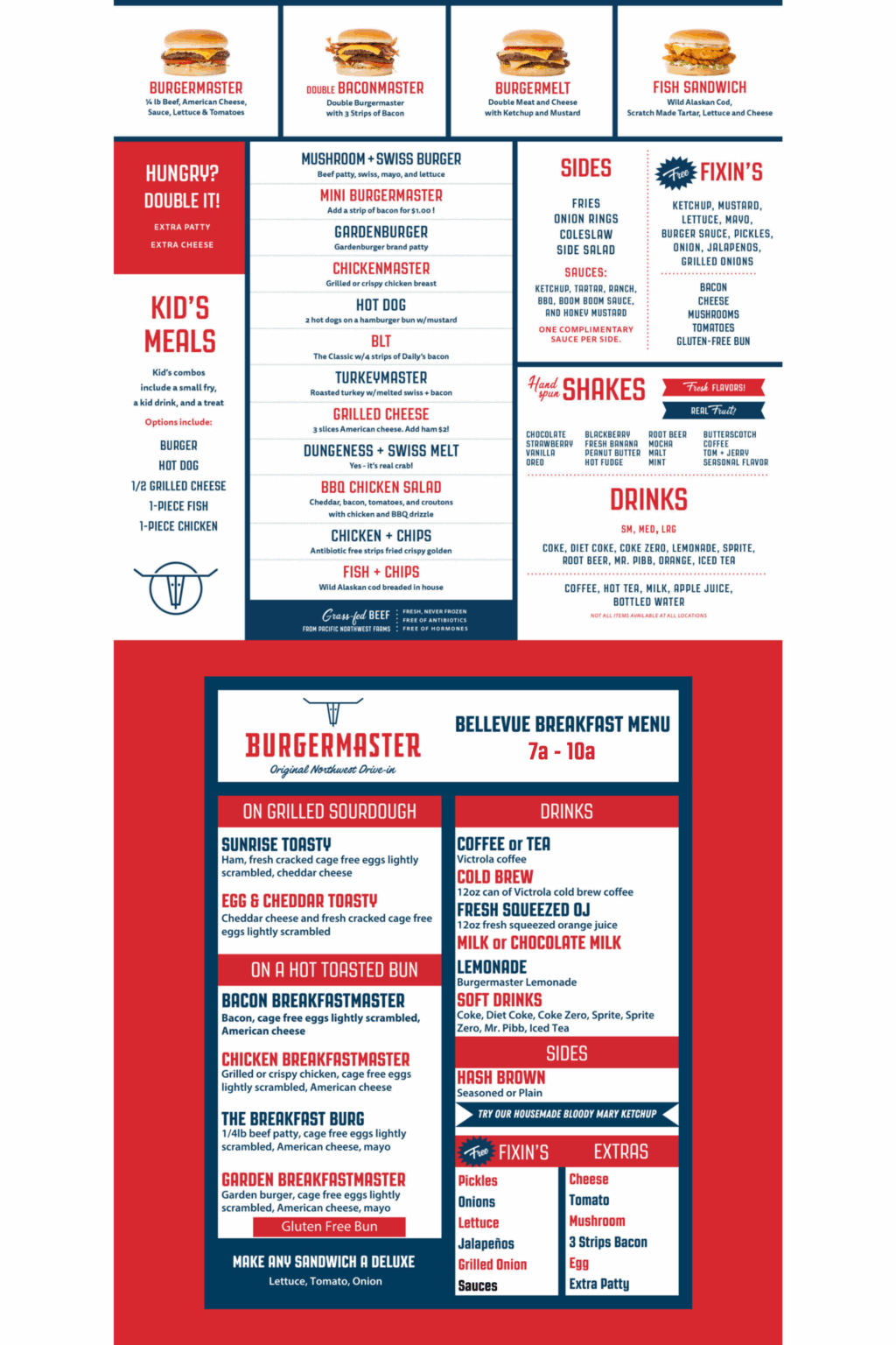 Bellevue Menu Archive - Burgermaster